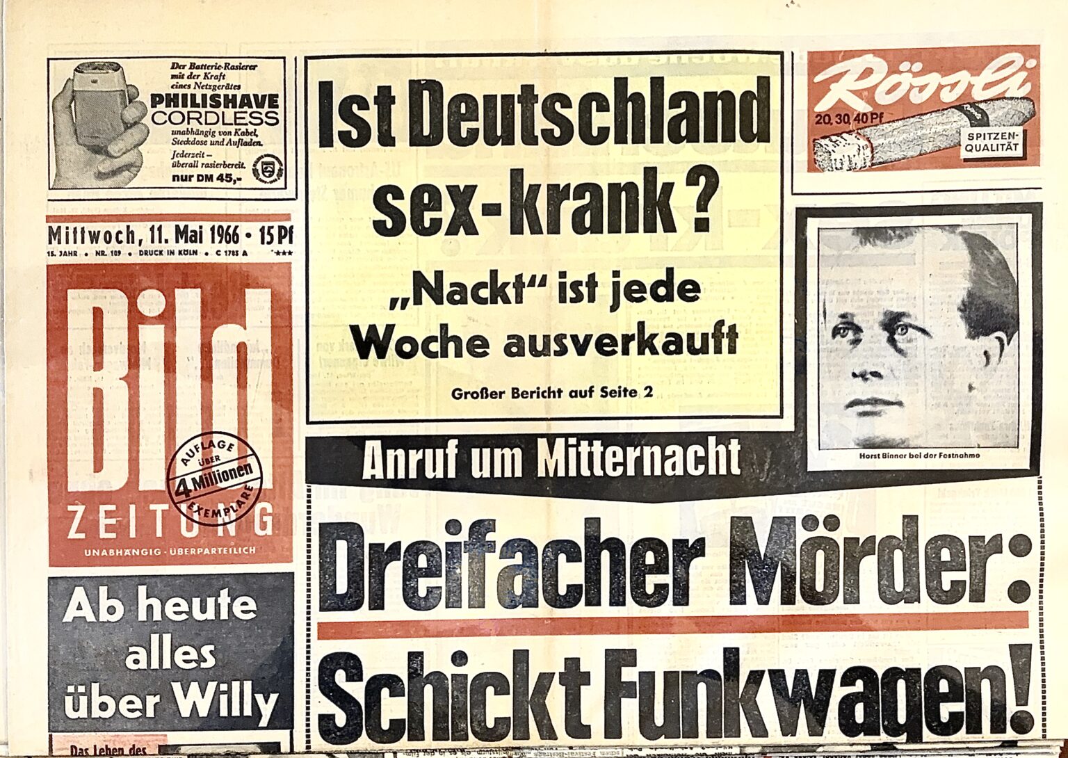 BILD ZEITUNG 1966 ARCHIV – Ihre Originalausgabe! | Historische-Magazine.de