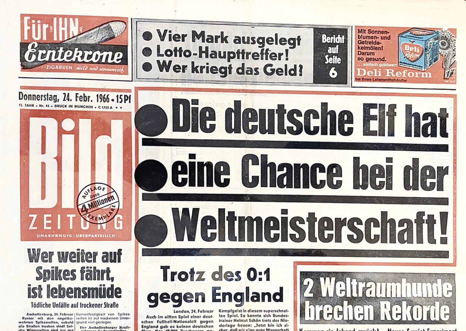 BILD ZEITUNG 1966 ARCHIV – Ihre Originalausgabe! | Historische-Magazine.de